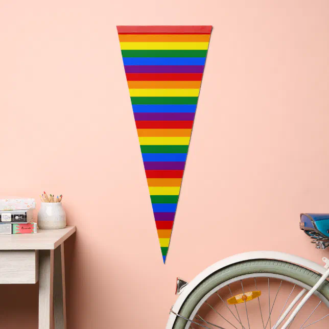 Rainbow Pride Pennant Flag | Zazzle
