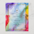 RAINBOW PRIDE WEDDING INVITATION Ink LeahG | Zazzle