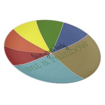 Rainbow Puzzle Portion Plate | Zazzle