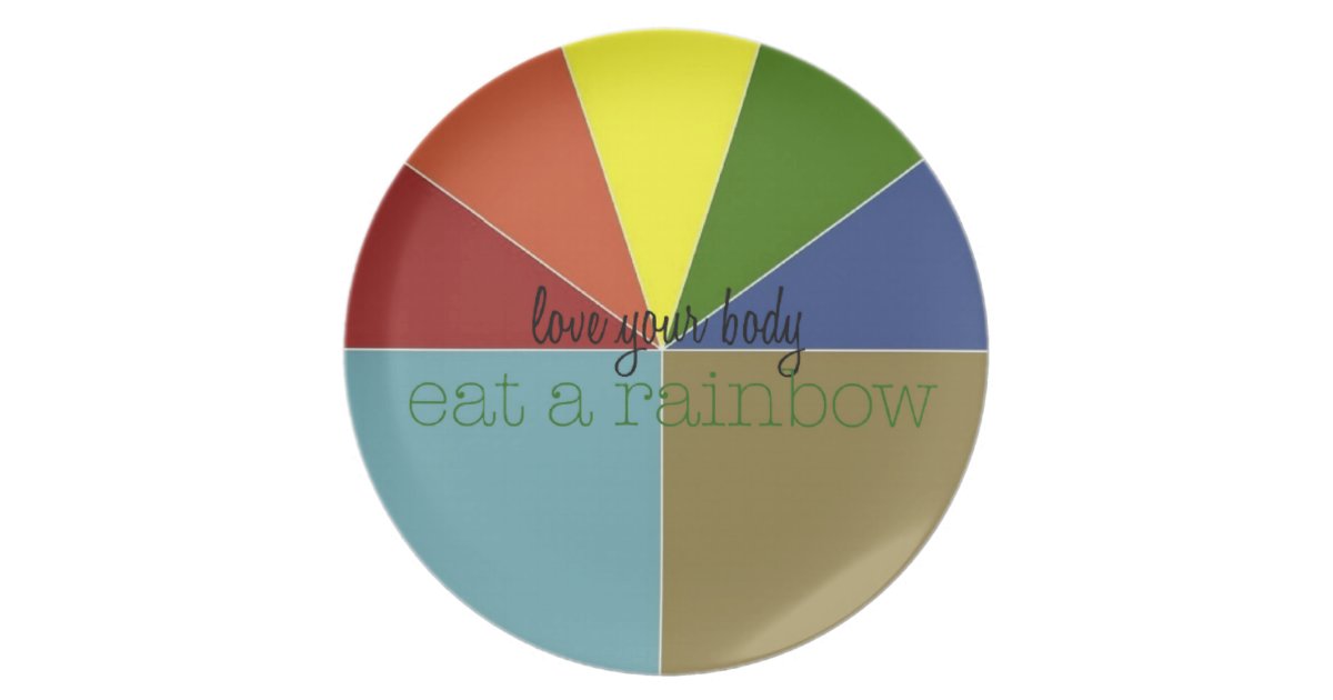 Rainbow Puzzle Portion Plate | Zazzle