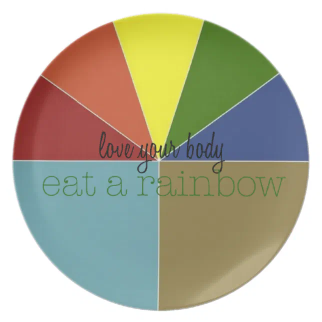 Rainbow Puzzle Portion Plate | Zazzle