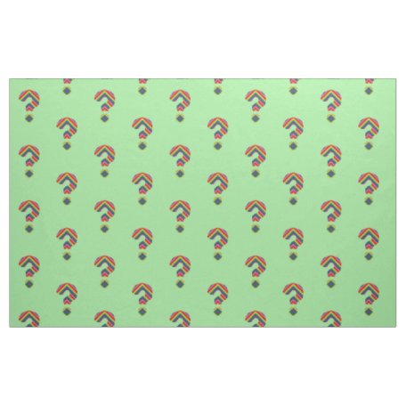 Rainbow Question Mark Fabric | Zazzle