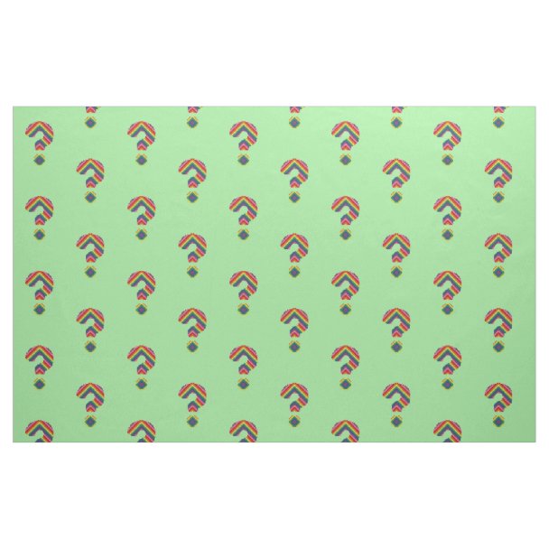 Rainbow Question Mark Fabric | Zazzle