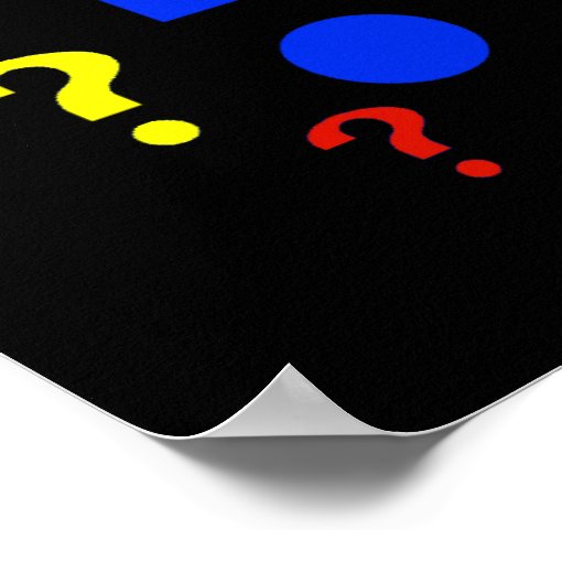 Rainbow Question Marks Poster | Zazzle