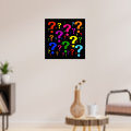 Rainbow Question Marks Poster | Zazzle