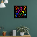 Rainbow Question Marks Poster | Zazzle