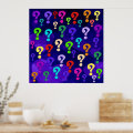 Rainbow Question Marks Poster | Zazzle