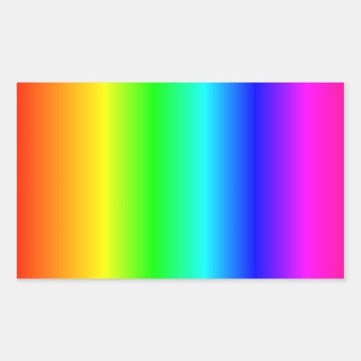 Rainbow Rectangle Stickers | Zazzle