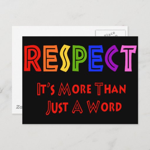Rainbow Respect Postcard | Zazzle