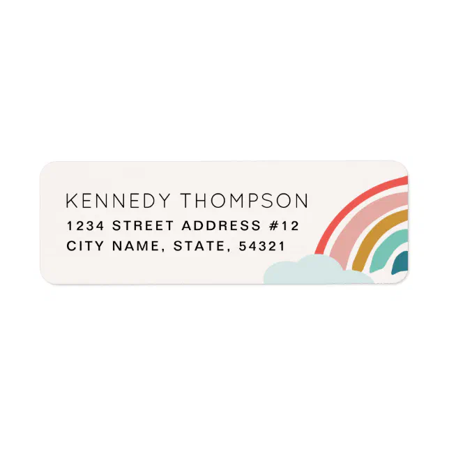Rainbow Return Address Label | Zazzle