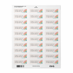 Rainbow Return Address Label | Zazzle
