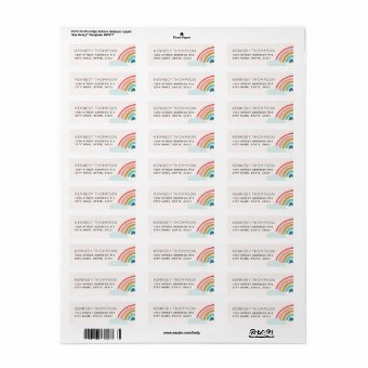 Rainbow Return Address Label | Zazzle