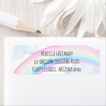 Rainbow Return Address Labels | Zazzle