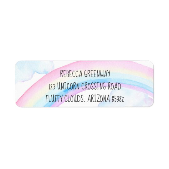 Rainbow Return Address Labels | Zazzle.com
