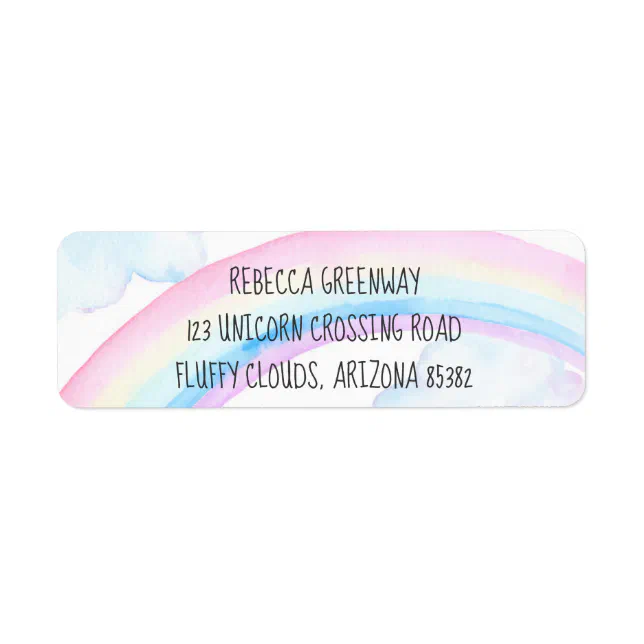 Rainbow Return Address Labels | Zazzle