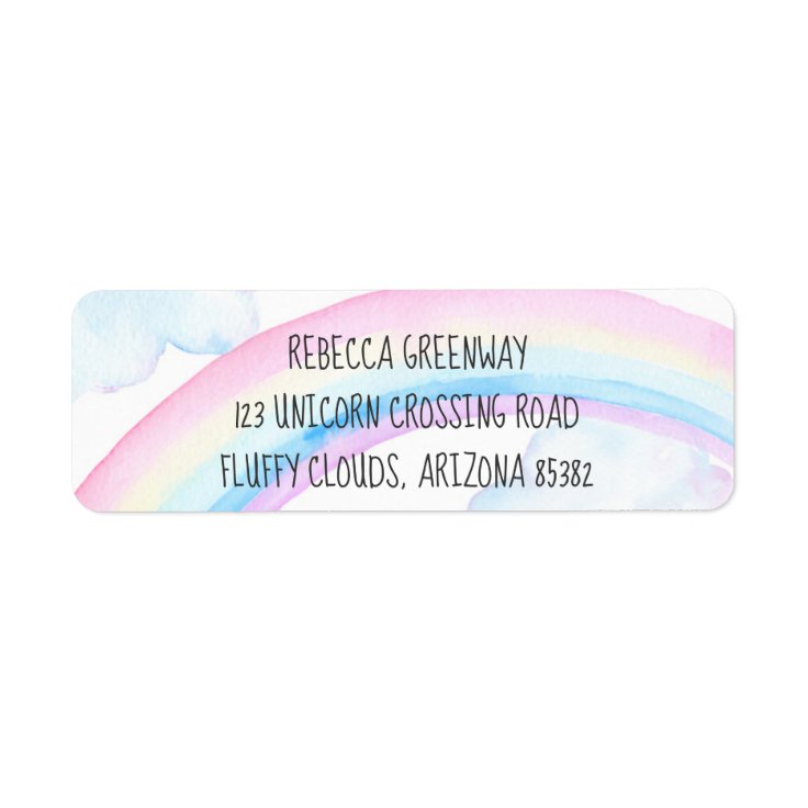 Rainbow Return Address Labels | Zazzle