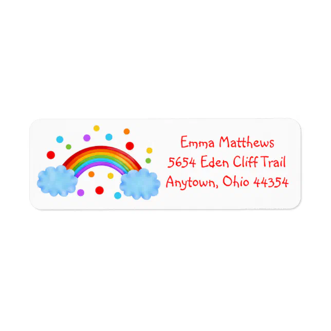 Rainbow Return Address Labels | Zazzle