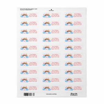 Rainbow Return Address Labels | Zazzle