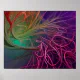 Rainbow Rhizomes Digital Art Poster | Zazzle