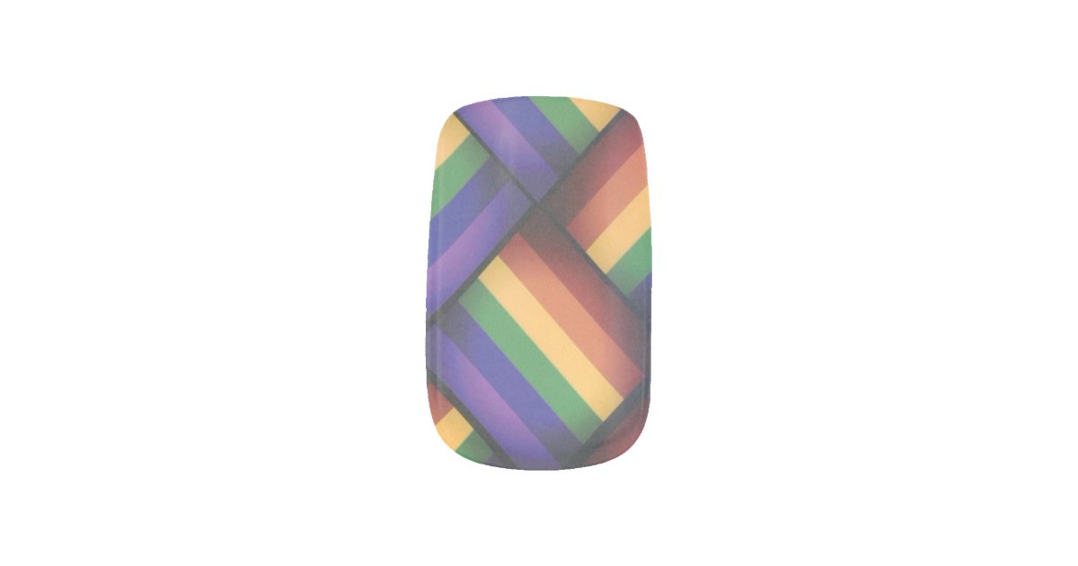 Rainbow Ribbon Diversity Fabric of Strength Minx Nail Wraps | Zazzle