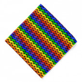 Rainbow Ribbon Quilt Gay Pride Pocket Square or Bandana | Zazzle