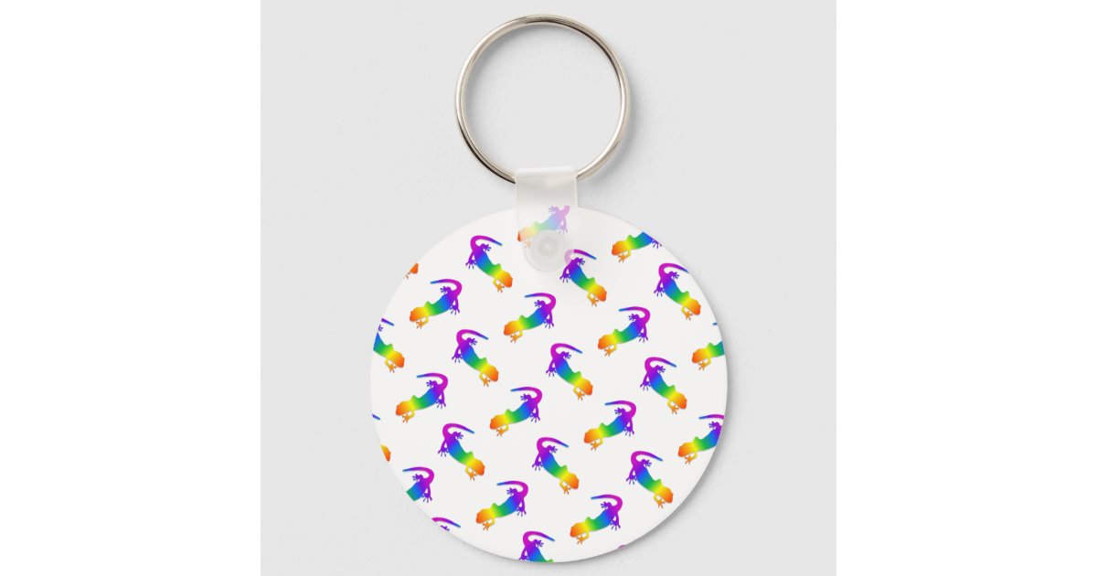 Rainbow Salamander Keychain | Zazzle