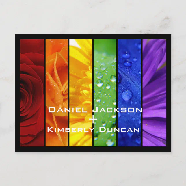 Rainbow Save the Date Postcard | Zazzle