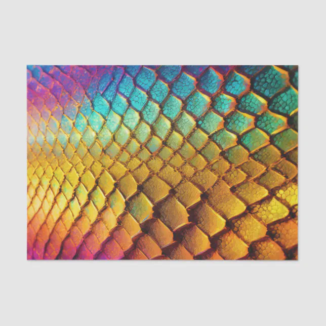 Rainbow Scales Pattern Decoupage Tissue Paper | Zazzle