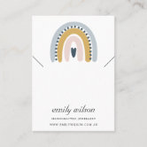 cute rainbow card Boho rainbow business card handmade shop card ...
