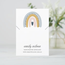 RAINBOW SCANDI NECKLACE BRACELET DISPLAY CARD | Zazzle