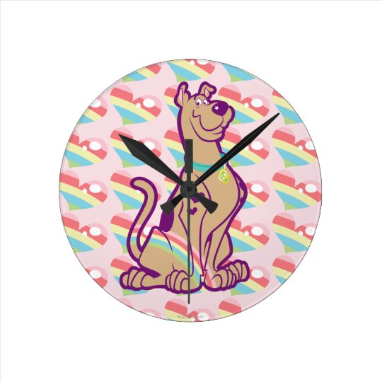 Rainbow Scooby-Doo Round Clock | Zazzle.com