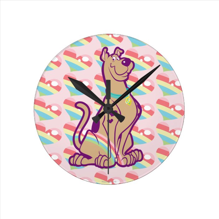 Rainbow Scooby-Doo Round Clock | Zazzle.com