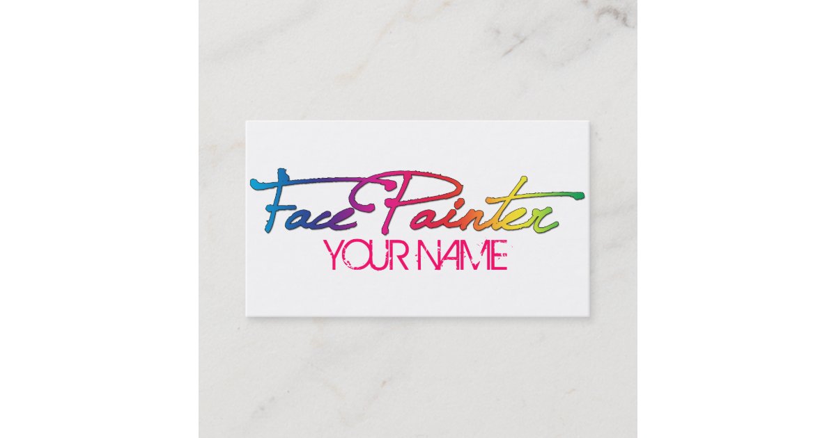 Rainbow Script Business Card | Zazzle