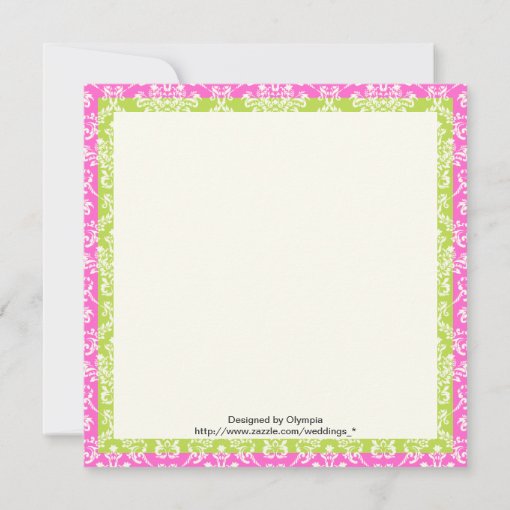 Rainbow scroll leaf damask wedding invitation | Zazzle