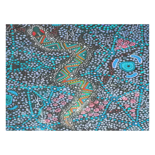 Rainbow Serpent Aboriginal Art Tablecloth | Zazzle