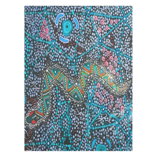 Rainbow Serpent Aboriginal Art Tablecloth | Zazzle
