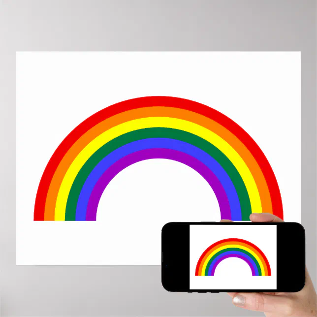 Rainbow Shape Poster | Zazzle