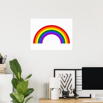 Rainbow Shape Poster | Zazzle