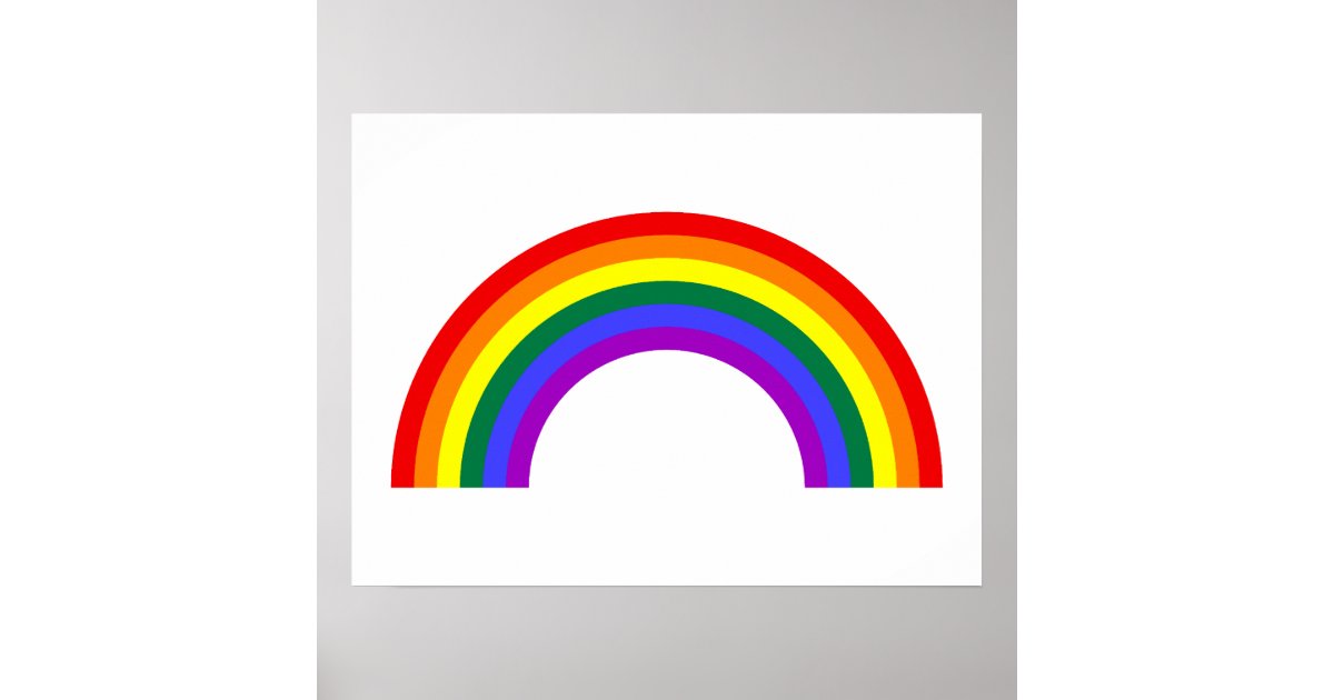 Rainbow Shape Poster | Zazzle