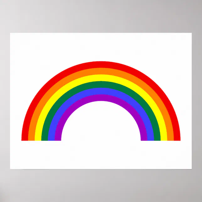 Rainbow Shape Poster | Zazzle