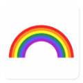 Rainbow Shape Square Sticker | Zazzle