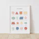 Rainbow Shapes Poster Classroom Decor | Zazzle