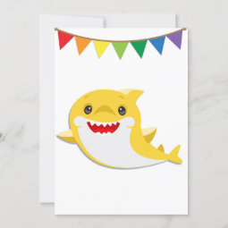 Rainbow Sharks Birthday Celebration Invitation | Zazzle