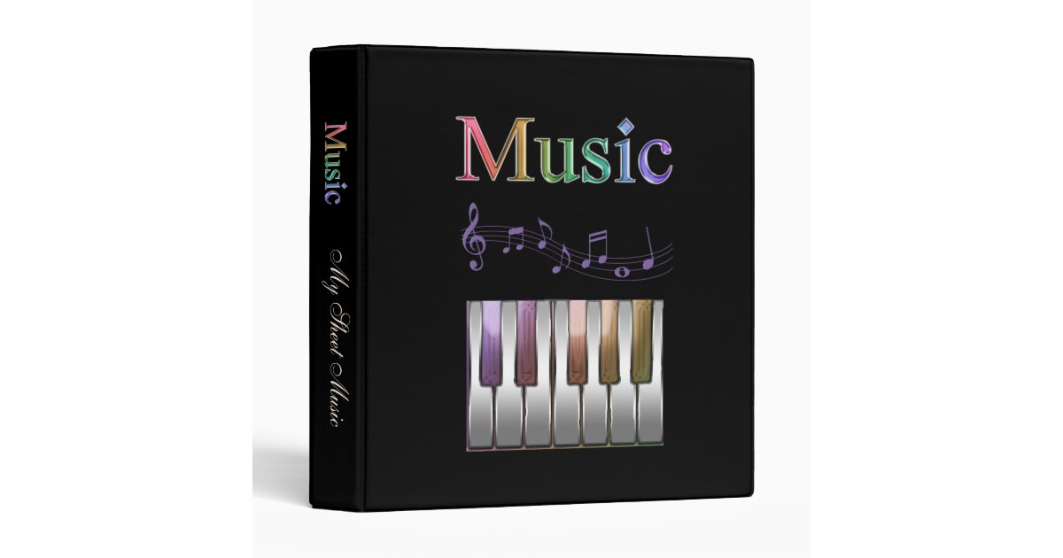 Rainbow Sheet Music Binder | Zazzle