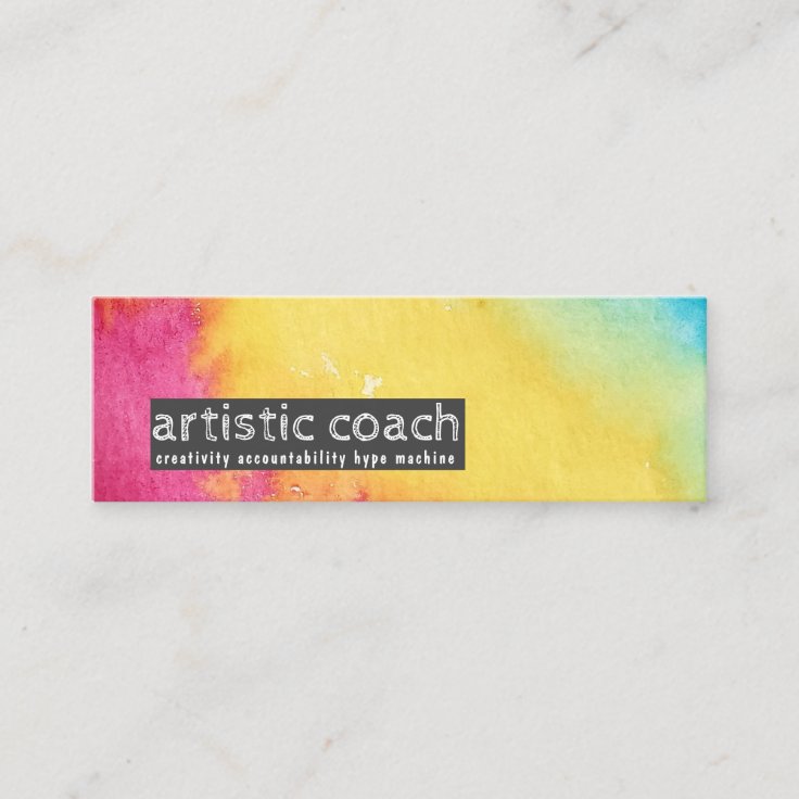 Rainbow Sherbet Artistic QR Code Stick Card | Zazzle