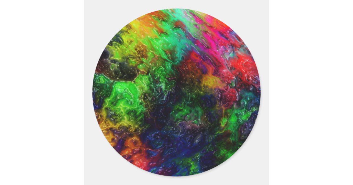 Rainbow Slime Classic Round Sticker | Zazzle