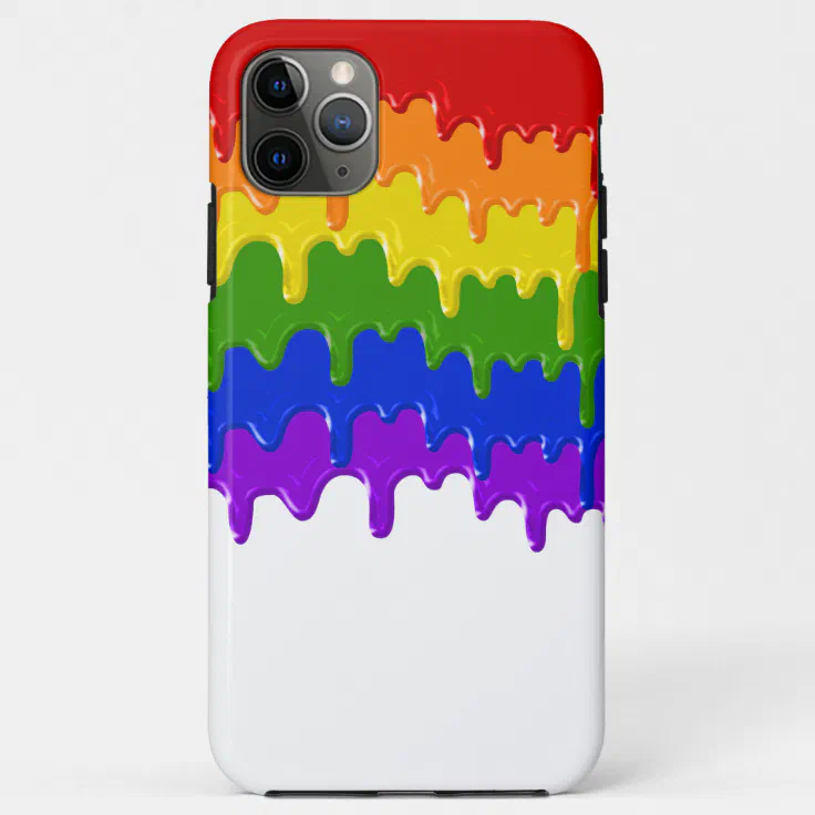 Rainbow Slime Paint Drips Colorful Case-Mate iPhone Case | Zazzle