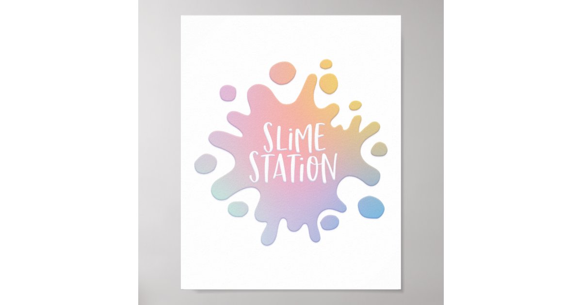 Rainbow slime station poster | Zazzle