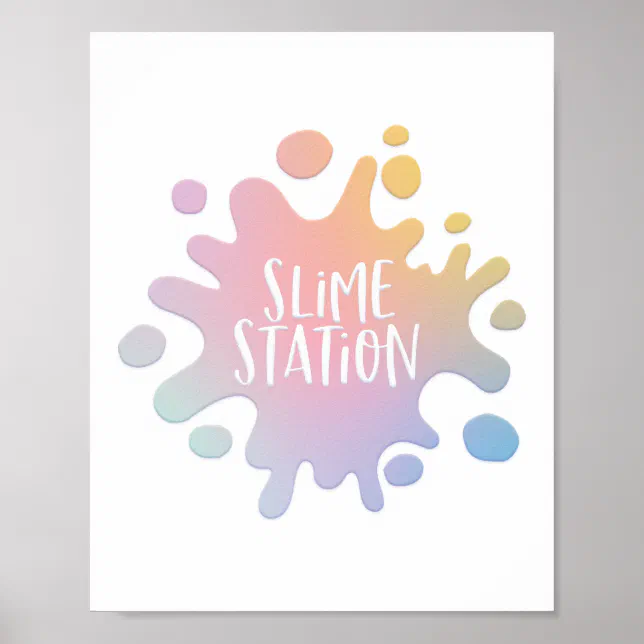 Rainbow slime station poster | Zazzle