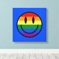 Rainbow Smiley Face Canvas Print | Zazzle